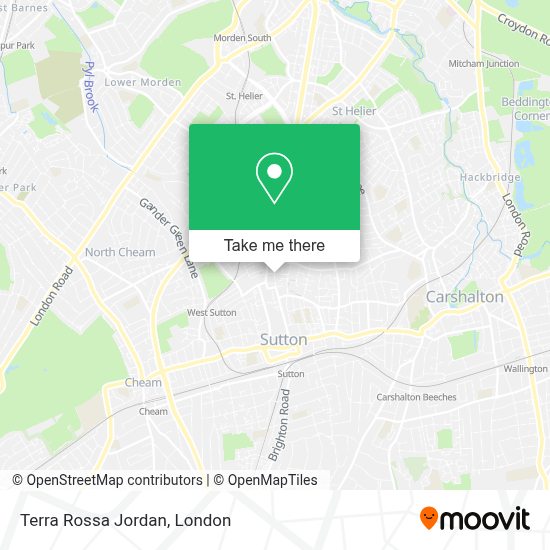 How to get to Terra Rossa Jordan in Sutton by Bus, Train or Tube?
