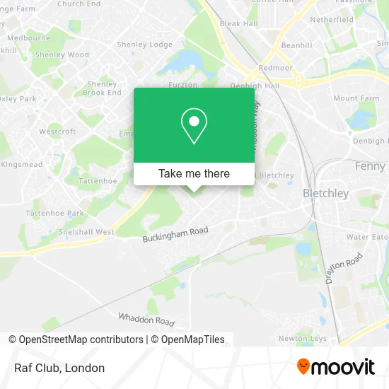 How to Get to Raf Club in Bletchley (M Keynes) by Bus or Train?