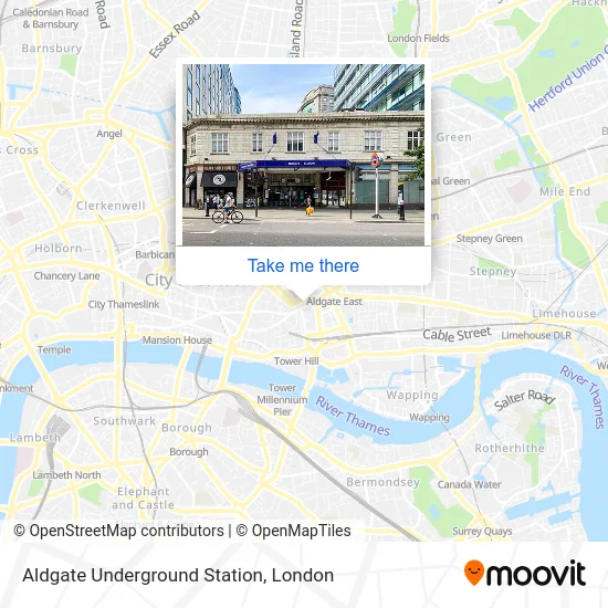 How to Get to Aldgate Underground Station in City Of London by Tube ...