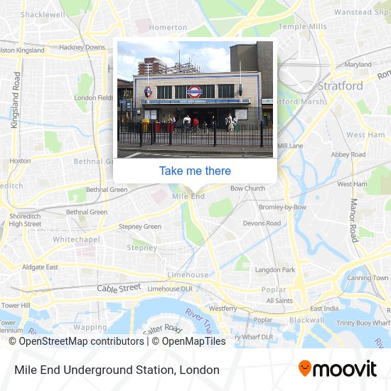 How to Get to Mile End Underground Station by Bus, Train or Tube?