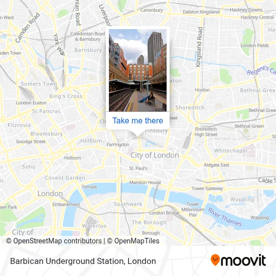 How to Get to Barbican Underground Station in City Of London by Bus ...