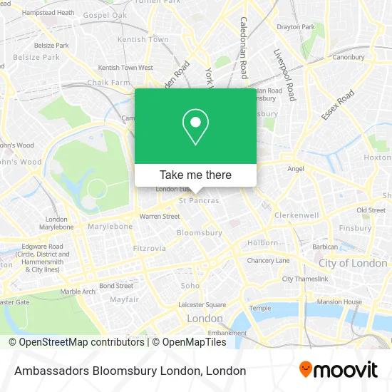 How to Get to Ambassadors Bloomsbury London in Somers Town by Bus, Tube ...
