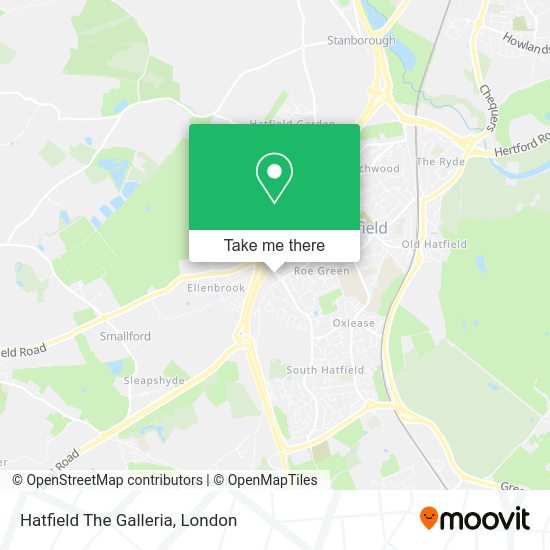 How to get to Hatfield The Galleria in Hatfield (Herts) by bus or train?