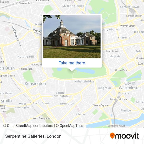 How to Get to Serpentine Galleries in Kensington by Bus, Tube or Train?