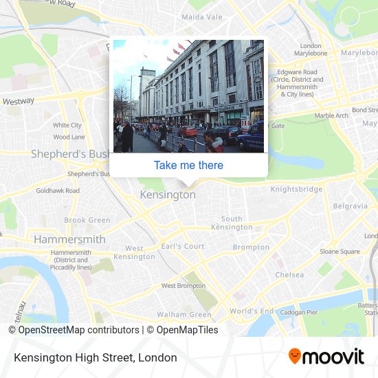 How to Get to Kensington High Street by Tube, Bus or Train?