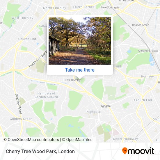 How to Get to Cherry Tree Wood Park in Finchley by Tube, Bus or Train?