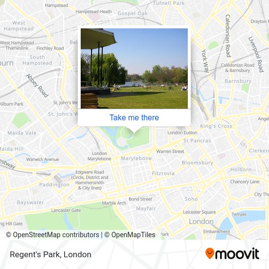 How to Get to Regent's Park in Marylebone by Tube, Bus or Train?