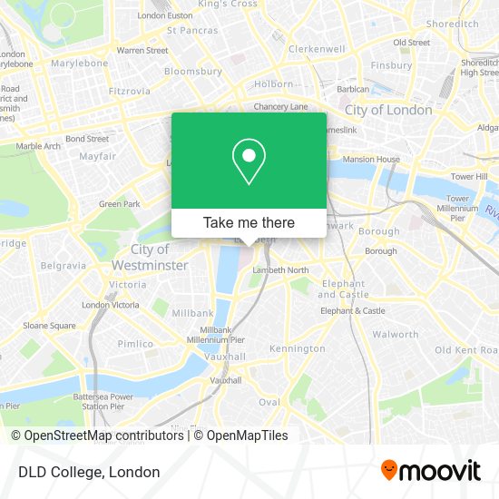 How to get to DLD College in Waterloo by bus, train or Tube?