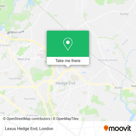 How to get to Lexus Hedge End in London by train or bus?