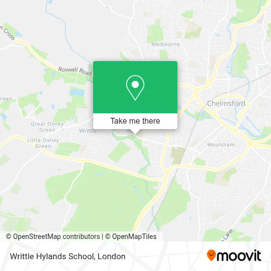 How to Get to Writtle Hylands School in Chelmsford by Bus or Train?