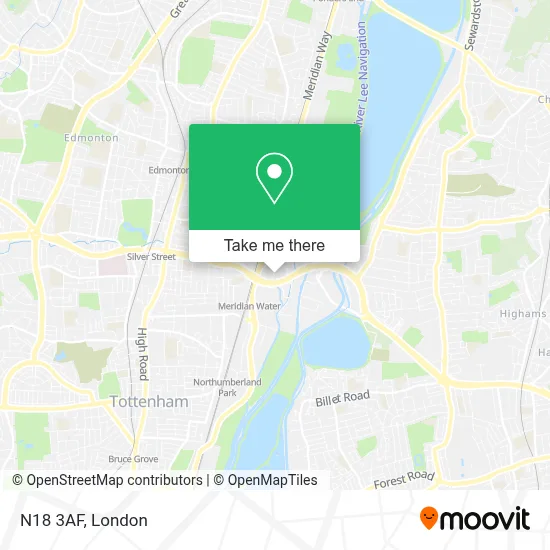 How to Get to N18 3AF in Edmonton by Bus, Train or Tube?