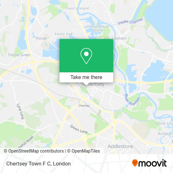 How to Get to Chertsey Town F C in Runnymede by Bus, Train or Tube?