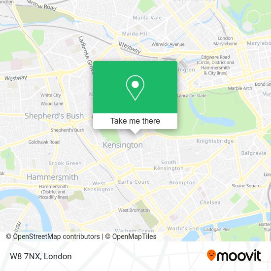 How to Get to W8 7NX in Kensington by Tube, Bus or Train?