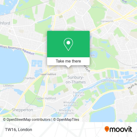 How to Get to TW16 in Sunbury by Bus, Train or Tube?