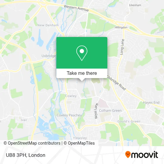 How to Get to UB8 3PH in Uxbridge by Bus, Tube or Train?