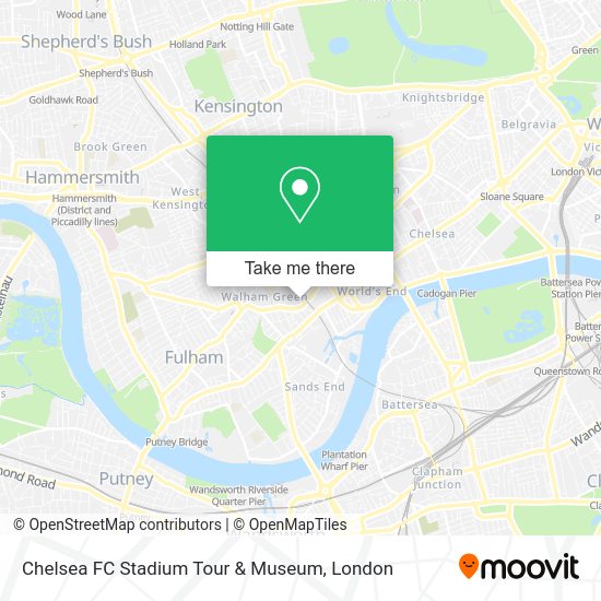 How to get to Chelsea FC Stadium Tour & Museum in Fulham by Tube, bus ...