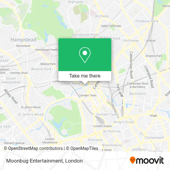 How to Get to Moonbug Entertainment in Camden Town by Bus, Tube or Train?