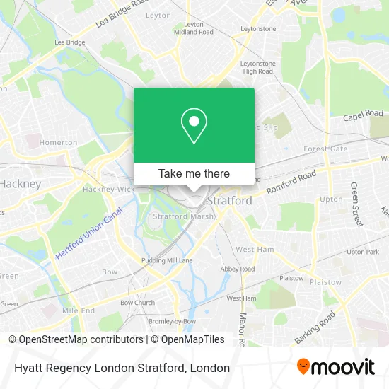 How to Get to Hyatt Regency London Stratford by Tube, Train or Bus?