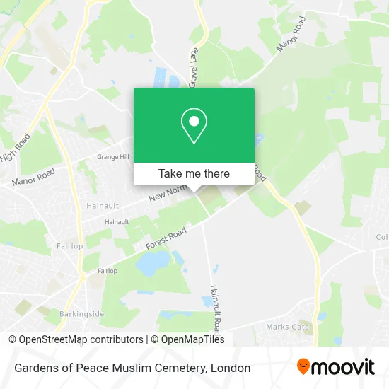 How to Get to Gardens of Peace Muslim Cemetery in Hainault by Bus, Tube ...