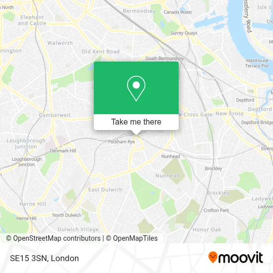How to Get to SE15 3SN in Peckham by Train, Bus or Tube?