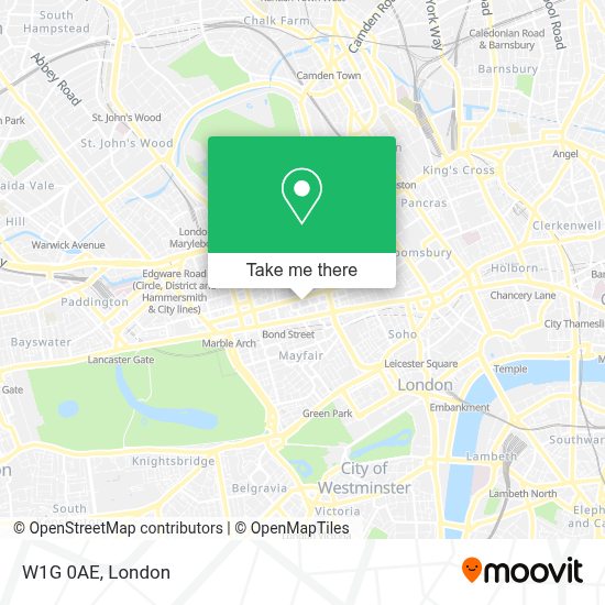 How to Get to W1G 0AE in Marylebone by Tube, Bus or Train?