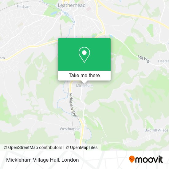 How to Get to Mickleham Village Hall in Mole Valley by Bus or Train?