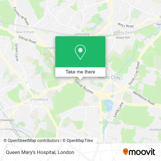How to Get to Queen Mary's Hospital in Sidcup by Bus, Train or DLR?