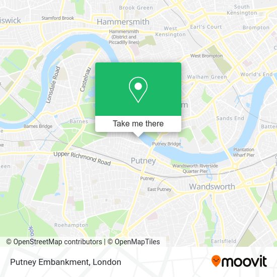 How to Get to Putney Embankment by Bus, Train or Tube?