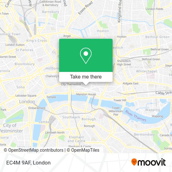 How to Get to EC4M 9AF in City Of London by Bus, Tube or Train?