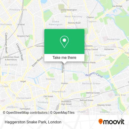How to Get to Haggerston Snake Park in Dalston by Train, Bus or Tube?