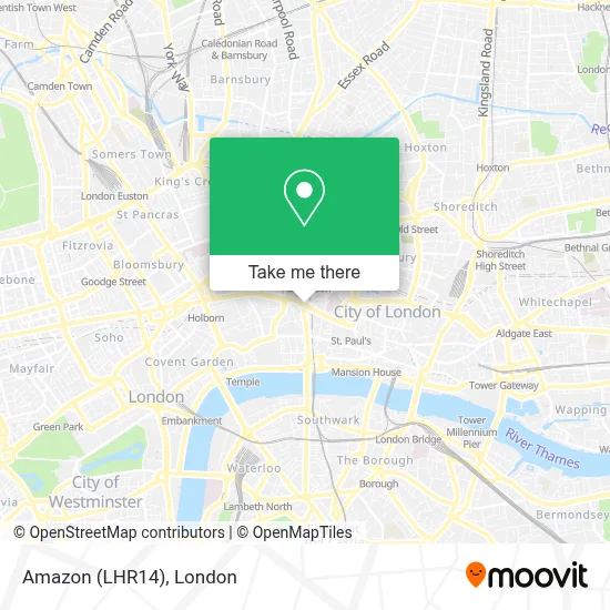 How to Get to Amazon (LHR14) in City Of London by Bus, Train, Tube or DLR?