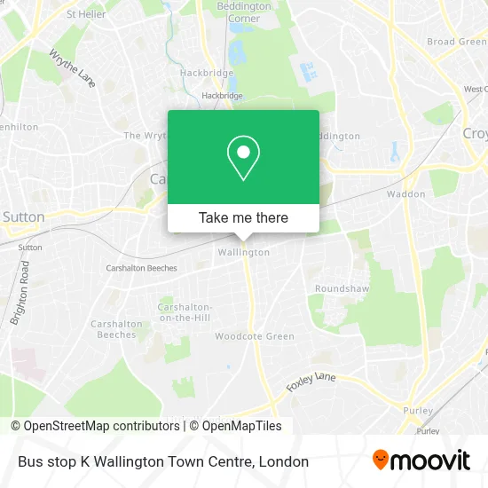 How to Get to Bus stop K Wallington Town Centre by Bus or Train?