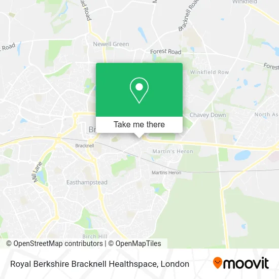 How to Get to Royal Berkshire Bracknell Healthspace by Bus or Train?