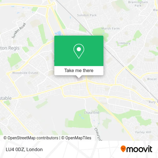 How to Get to LU4 0DZ in Luton by Bus or Train?