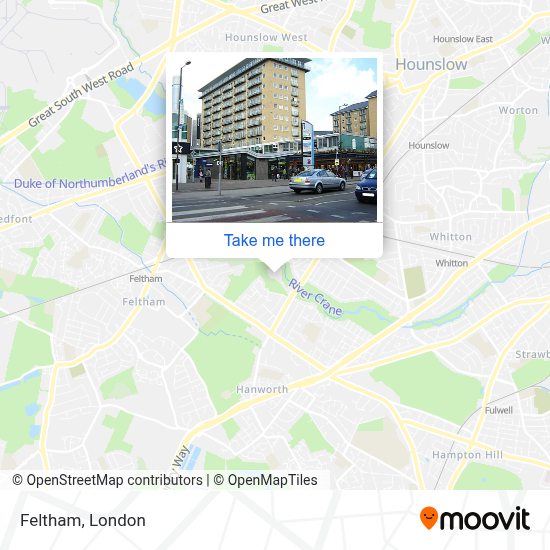 How to Get to Feltham in Whitton by Bus or Train?