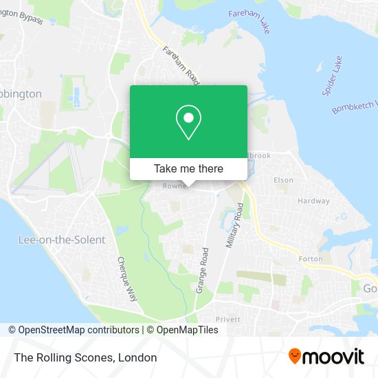 How to get to The Rolling Scones in London by bus or train?