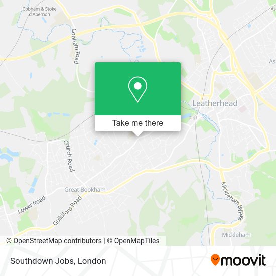 How to get to Southdown Jobs in Leatherhead by Bus or Train?