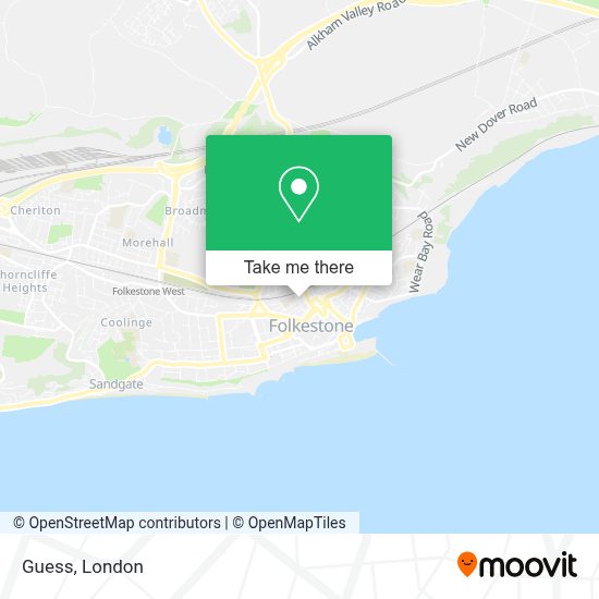 How to get to Guess in Shepway by train or bus?