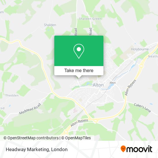 How to get to Headway Marketing in East Hampshire by bus or train?