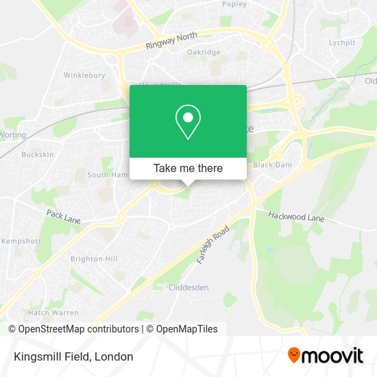 How to get to Kingsmill Field in Basingstoke by bus or train?