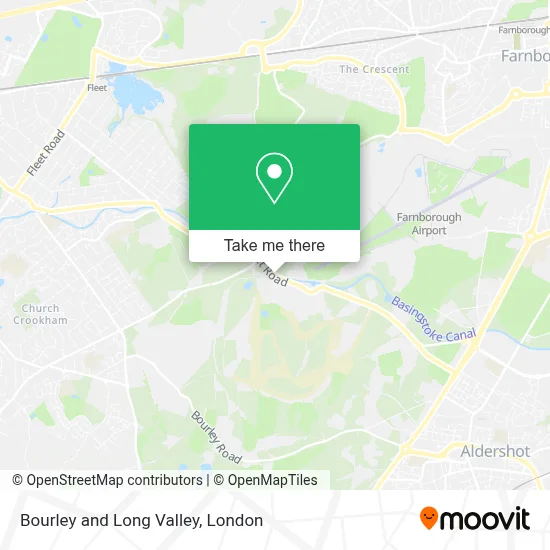 How to Get to Bourley and Long Valley in Rushmoor by Train or Bus?