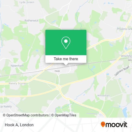 How to get to Hook A in Hart by train or bus?