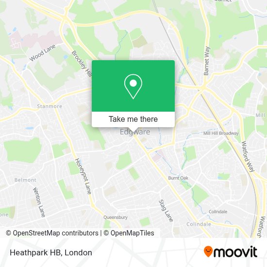 How to get to Heathpark HB in Edgeware by bus, train or Tube?