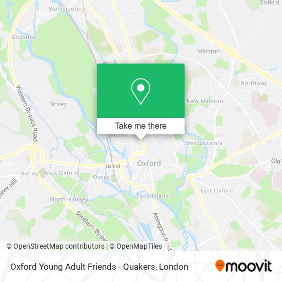 How to get to Oxford Young Adult Friends - Quakers by bus or train?