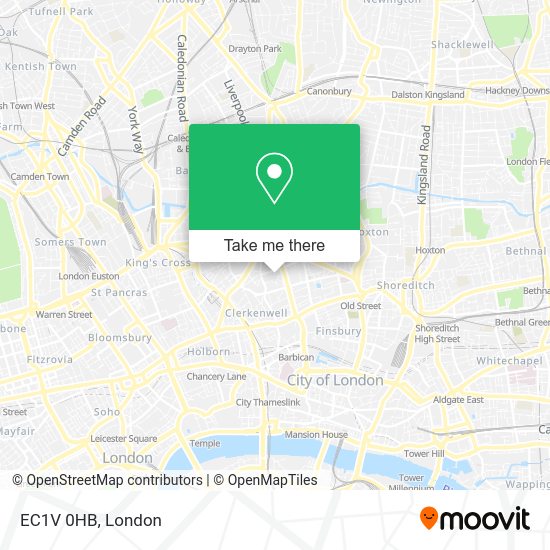 How to Get to EC1V 0HB in Finsbury by Bus, Train or Tube?