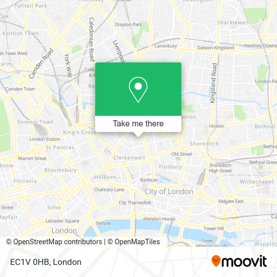 How to Get to EC1V 0HB in Finsbury by Bus, Train or Tube?