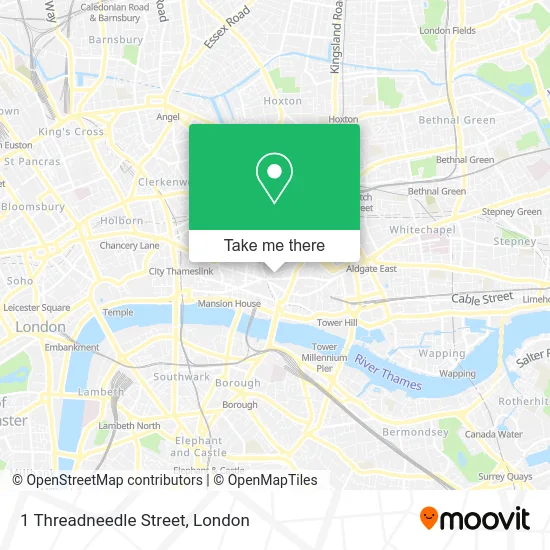 How to Get to 1 Threadneedle Street in City Of London by Bus, Tube ...