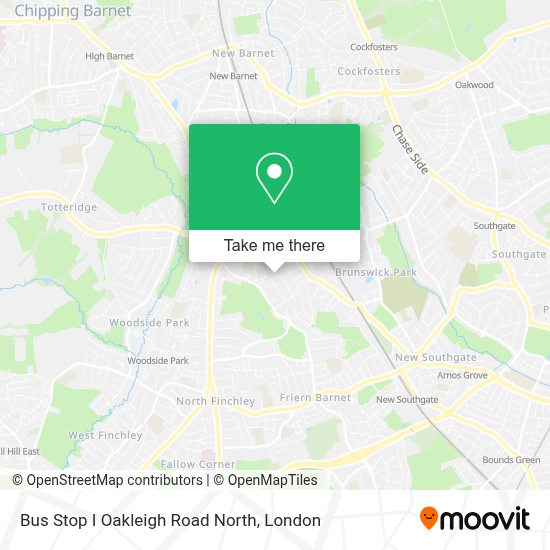 How to Get to Bus Stop I Oakleigh Road North in East Barnet by Bus ...