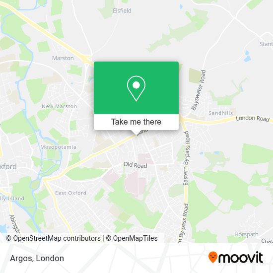 How to get to Argos in Oxford by bus or train?