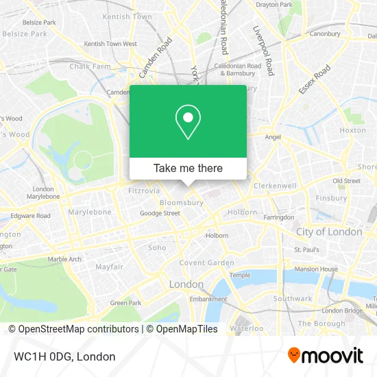 How to Get to WC1H 0DG in Bloomsbury by Bus, Tube or Train?